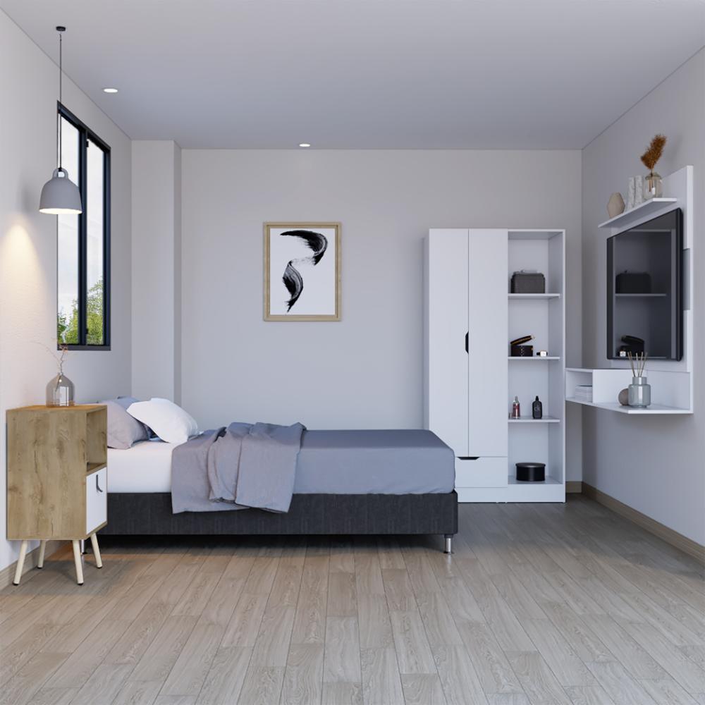 COMBO PARA HABITACIÓN YURAM, INCLUYE BASE CAMA - COLCHÓN - CLOSET - PA ...