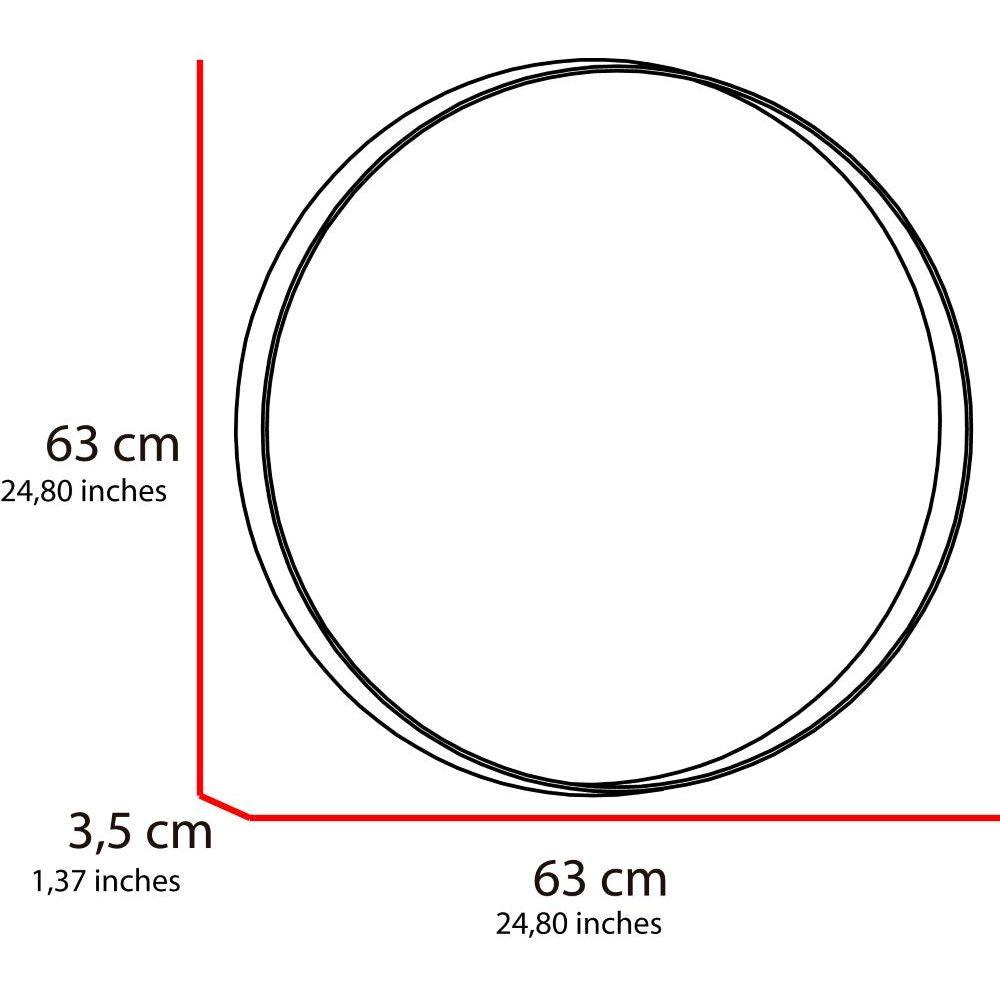 ESPEJO CIRCULAR ARON, NEGRO, CON MARCO EN ESTRUCTURA METÁLICA ...