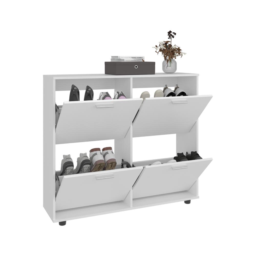 ZAPATERO OPAL, BLANCO, CON 4 PUERTAS ABATIBLES ZF – Almacenes Flamingo