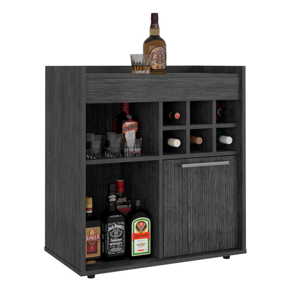 BAR ZENAS, GRIS, PARA ALMACENAR BOTELLAS Y ESPACIO SUPERIOR PARA UBICA ...