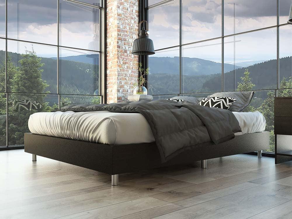 BASE CAMA DOBLE CONFORT, WENGUE, INCLUYE TENDIDO DE TABLAS IDEAL ...
